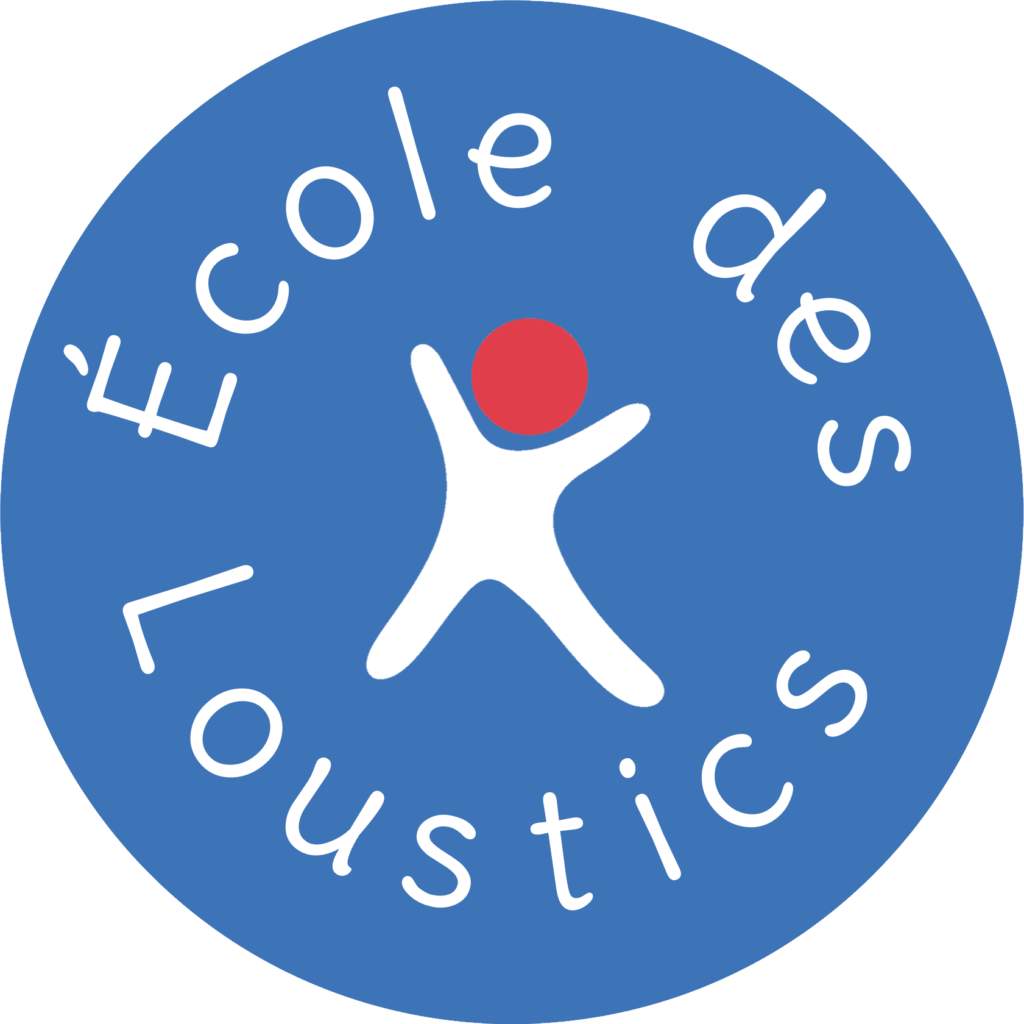 Logo Loustics rond bleu – Ecole des Loustics